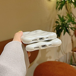 XIZYO for iPhone 13 Pro Max Case 6.7 Inch Cute Wave Pattern Aesthetic Phone Case 3D Curly Wavy Shape Plating Glitter Bling for Women Girls Soft Bumper Silicone Shockproof Case, Pearl White