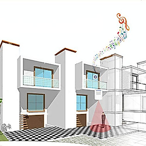 Door Alarm, Motion Sensor Alarm, Infrared Alarms Wireless, Home Security Sensors with Detect Alert 5 Sensor and 2 Receiver -38 Chime Tunes - LED Indicators