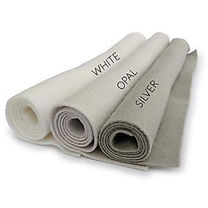 Grey - Silver Gray - Dark Gray Felt Sheet - 35% Wool Blend - DIY, Sewing, Crafting, Felting - National Nonwovens - 1 36x36 inch Large Silver Grey Felt Sheet