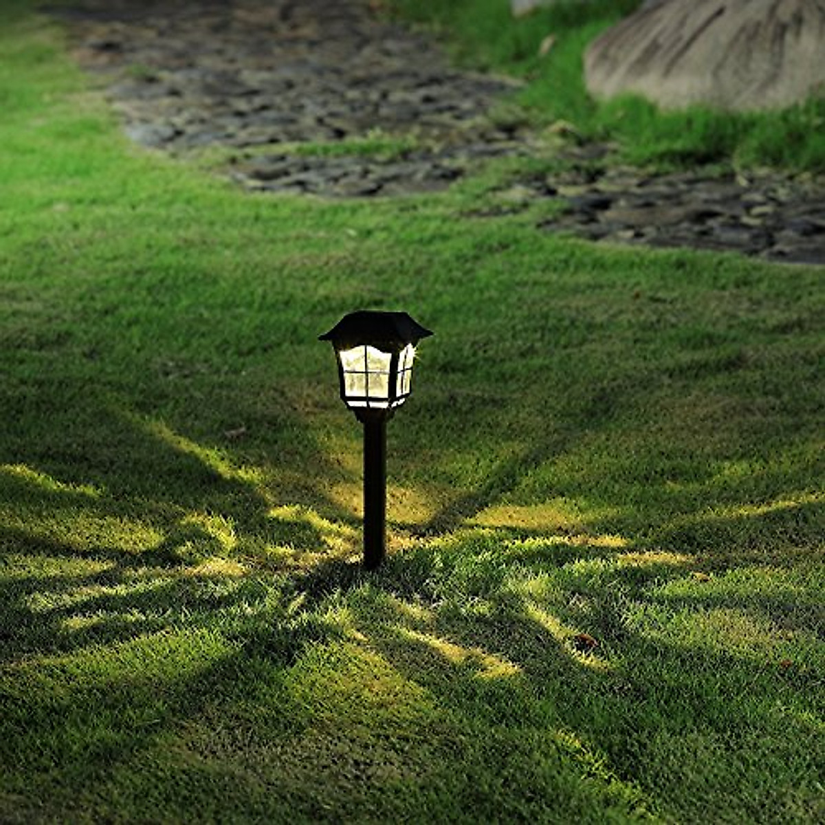 6 Pack Solar Lights Outdoor Garden, Solar Pathway Landscape Lights Supper Bright Waterproof and Corrosion-Resistant, Powered Solar Outdoor Lights for Yard Patio Walkway Driveway Sidewalk Lawn Décor