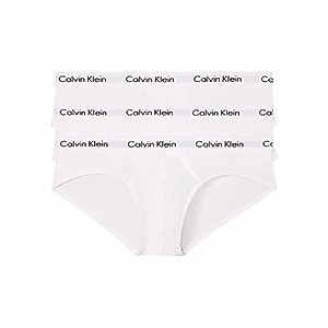 Calvin Klein Men's Cotton Stretch 3-Pack Brief, 3 White, L
