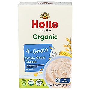 Holle - Organic Wholegrain Four Grain Cereal, Six - 8oz boxes
