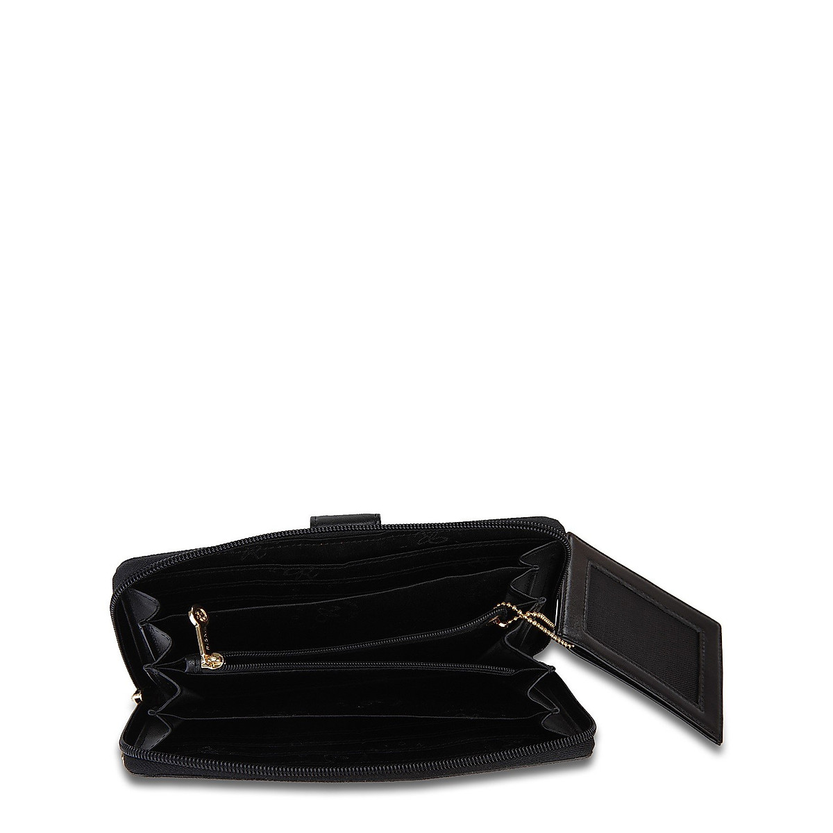 Rioni Signature (Black) - Button Zip Wallet