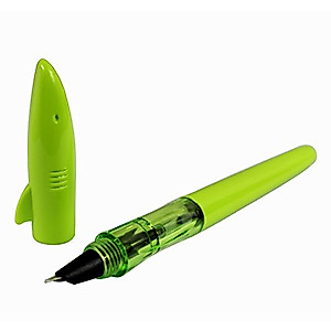 Hillento Jinhao Fountain Pen Set, Shark Series Plastic Fountain Pen Set, Diversity Color(Green, Light Blue, Pink, Purple, Rose Red, White), Set of 6