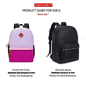 HawLander Little Kids Backpack for Boys Toddler School Bag Fits 3 to 6 years old, 15 inch, Navy Blue