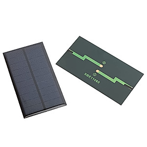 FellDen 5V Micro Solar Panels, 10PCS 5V 200MA Solar Cells Kit Polycrystalline Solar Panels 110mmx60mm / 4.33''x 2.36''