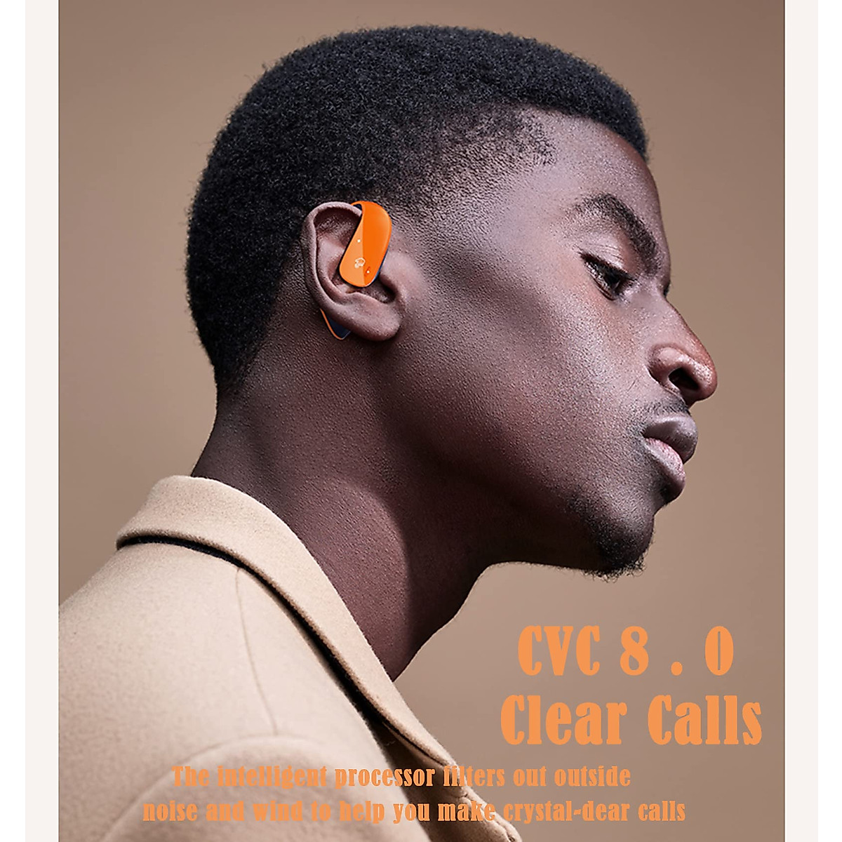 Wireless Over Open Ear Earbuds with Earhooks Wireless Bone Conduction Headphones Head Set Bluetooth Bone Conduction Headset Earbuds Induction Earphones Bone Conducting Open Ear Headphones Outer Ear