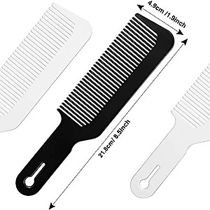 6 Pack Blending Comb Barber Combs, 9 Inch Clipper Combs Flat Top Clipper Combs Barber Heat Resistant Hair Cutting Combs for Clipper Cuts and Flattops (Black)