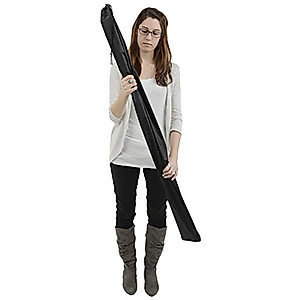 Displays2go Two-Way Straight Arm Garment Rack, Portable- Aluminum