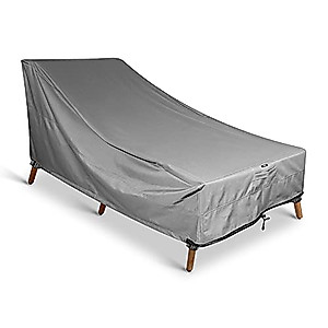 KHOMO GEAR Chaise Lounge Cover Heavy Duty Patio Furniture Cover - Grey