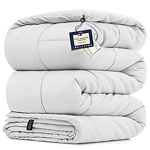 BELADOR White Comforter Duvet Insert Full Size Bed Comforter- All-Season Down Alternative Comforters, Mid-Plush Lightweight Comforter, Box Quilted Siliconized Fiberfill Oeko-Tex Hotel Comforter