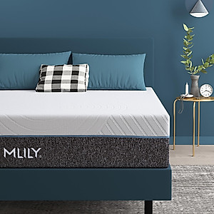 MLILY Myth Queen Memory Foam Hybrid Mattress 12.5 Inch, Gel Cooling Mattress Bed in a Box Made in USA,CertiPUR-US Certified Mattress for Back Pain Relief 60"x80"x12.5"