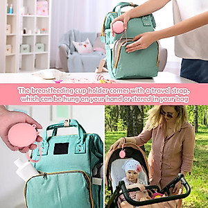 Vodolo Silver Nursing Cups Case Silicone,Nipples Shield Holder for 16-28mm Breast Feeding Nipple Shield Holder for Sore Nipple Covers Breastfeeding Essentials Must Haves Reusable