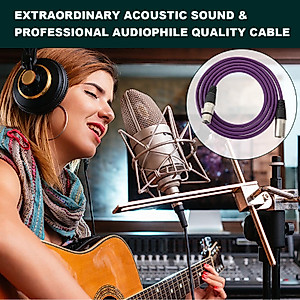 ABuff 6 Pack of 6ft XLR Cable, Profession Balanced 3 Pin XLR Male to Female XLR Patch Cable, Multi-Color Cable Set Great for Microphone, Audio, Guitar, Speaker