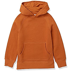Amazon Essentials Boys' Fleece Pullover Hoodie Sweatshirts, Light Brown, Medium