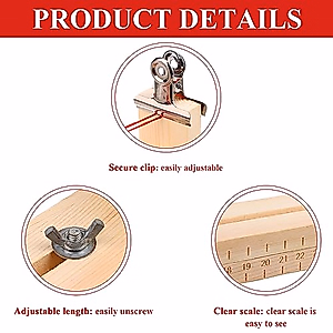 YAMSLAM Wooden Jig Bracelet Maker Adjustable Bracelet Maker with 2 Clips Wood Bracelet Jig with 1 Roll 77 YD Braided Rope U Shape Clear Scale Bracelet Jig Kit for Bracelets Necklaces Car Hangings