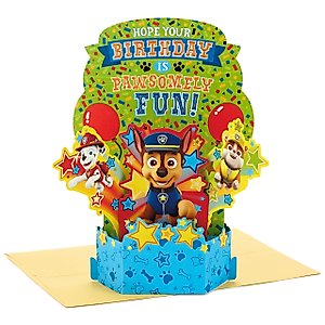 Hallmark Paper Wonder Pop Up Birthday Card for Kids (Paw Patrol)