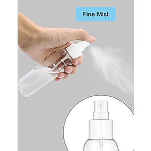 ZLEVEAYN 4oz Plastic Spray Bottles Fine Mist 12 Pack Refillable Empty Travel Size Containers Leak Proof for Toiletries Perfume Essential Oil Alcohol Hair Spray