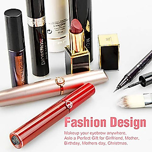 ARCESS Electric Eyebrow Hair Remover Trimmer, Portable Battery-Operated Painless Eyebrow Epilator Removal Razor Tool with LED Light for Women's Eyebrow Ear Hair Nasal Hair Beard