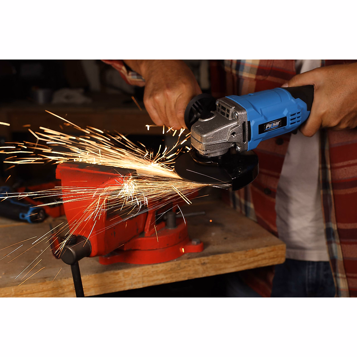 Pulsar 20V Cordless 2.0Ah Lithium-Ion 4 ½” Angle Grinder with Added Grinding Disc & Spanner Wrench, PT2620