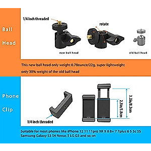 Long Overhead Tripod Mount for iPhone Webcam Ring Light, Gooseneck Desk Phone Arm Holder for Over Head Video Recording Filming Live Streaming, Webcam Tripod Stand with Articulating Arm