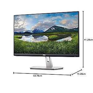 Dell S2421HN 24 Inch Full HD 1080p (1920 x 1080) 75Hz IPS Ultra-Thin Bezel Monitor 2 x HDMI Ports, Audio Line Out, Adaptive AMD FreeSync, Silver