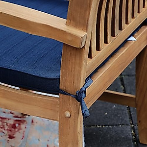 Cambridge Casual Caterina Teak Wood 6-Piece Outdoor Dining Set with Navy Cushion