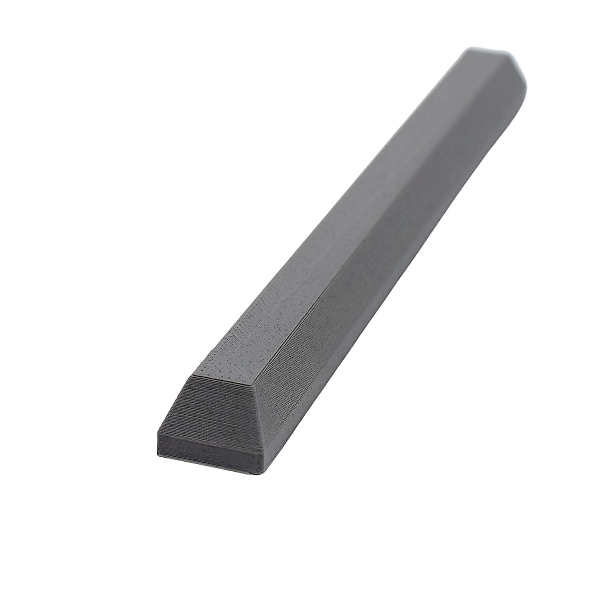 Teak Tuning Fingerboard Straight Poly Ramp - 7" Straight Parking Curb in Concrete Grey Colorway