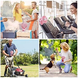 SkyGenius Battery Operated Clip On Baby Stroller Fan (Pink)