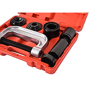 DHA Heavy Duty Ball Joint Press & U Joint Removal Tool Kit with 4x4 Adapters for 2WD 4WD Car Light Truck, Upper and Lower Ball Joint Press Kit Remover Installer Service Set