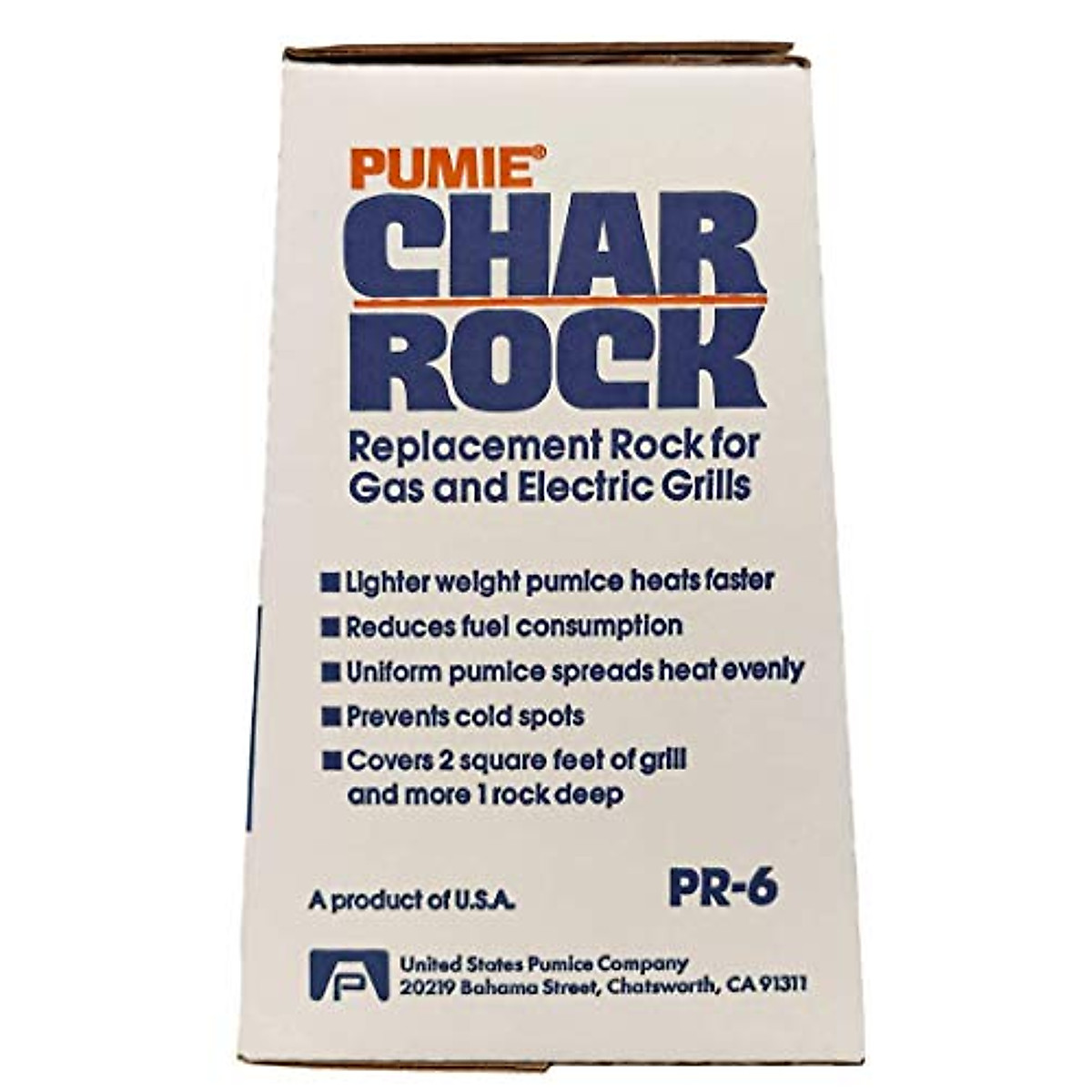 Pumie PR-6 Char Rocks | Creates More Even Heat Distribution | Reduces Flare Ups | 6 Pound Box of Pumie Char Rocks