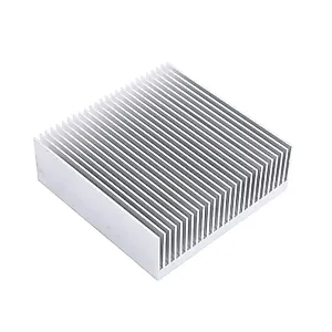 Awxlumv Aluminum 80mm Heat Sink 3.15x3.15x1inch/ 80x80x27mm Heatsink Large Radiator Circuit Board Cooling Cooler 26 Fins for LED, Power High Fans - Sliver