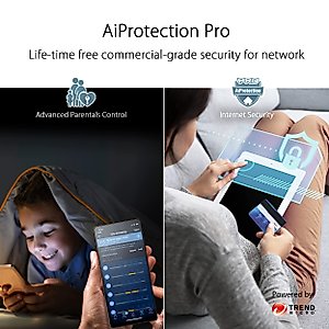 Asus ET12 AXE11000 Whole-Home Tri-Band Mesh WiFi 6E System Coverage up to 610 Sq. Mtr/6,000 Sq. ft.,11Gbps WiFi, 3 SSIDs, Free Security & Parental Controls, Dual 2.5G Ports LAN Aggregation 2 Pack