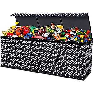 Extra Large Toy Box Chest for Boys Girls, Collapsible Sturdy Kids Storage Bins with Flip-Top Lid & Handles,Large Toy Box Chest Storage Organizer for Nursery,Playroom,Closet,Office 40.6"x14"x16.5"