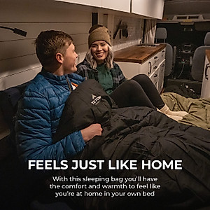 TETON Sports Evergreen Queen Size Sleeping Bag- Double Sleeping Bag – A Warm Bag The whole family can enjoy – Great Sleeping Bag for Camping, Hunting and base camp.