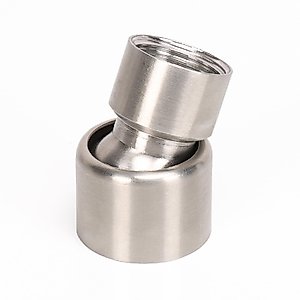NearMoon Shower Head Swivel Ball Adapter- Solid Brass Shower Connector Adjustable Swivel Ball for 8 Inch ShowerHead Replacement Ball Joint (Brushed Nickel)