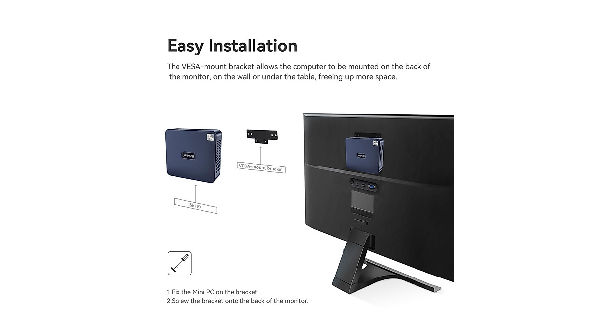 Beelink SEI10 Mini PC with Intel I5-1035G7 Turbo 3.7GHz 6M Cache 4C/8T ...