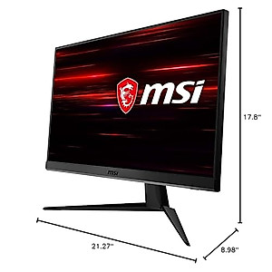 MSI 24” FHD (1920 x 1080) Non-Glare with Super Narrow Bezel 75Hz 1ms 16:9 HDMI/DP AMD Radeon FreeSync IPS Gaming Monitor (OPTIX G2412V),Black