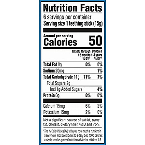 Gerber Soothe n Chew Teething Sticks, Banana, 6 CT