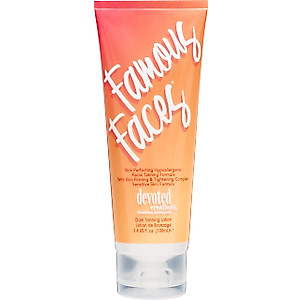 Devoted Creations Famous Faces Skin Perfecting Hypoallergenic Facial Tanning Lotion, 3.4 Fl. Oz.