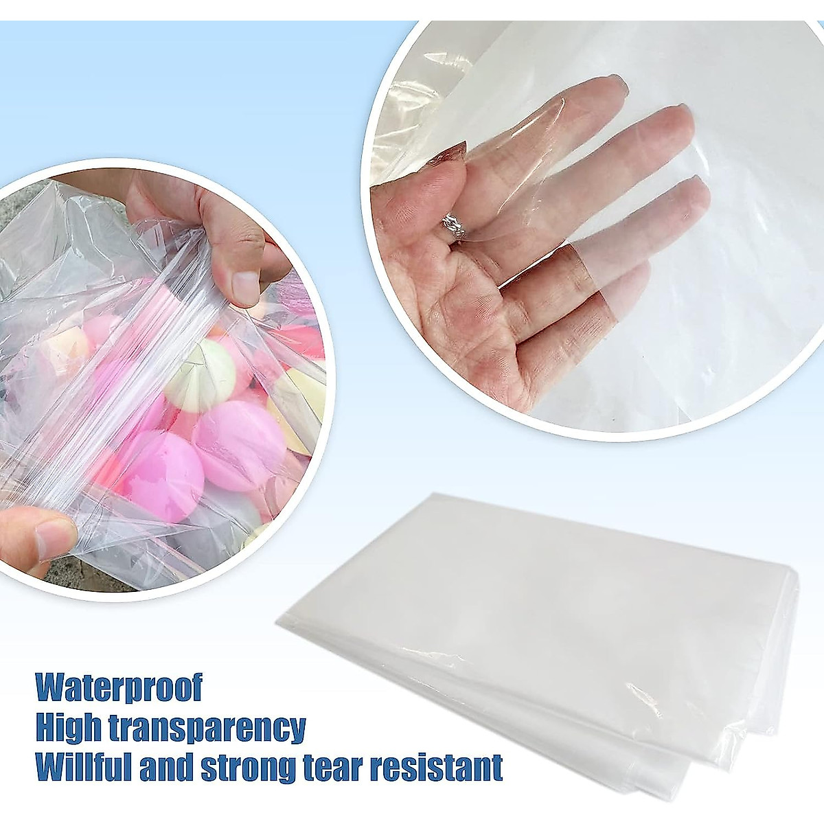 balloon bags (2Pcs), balloon transport bags transparent giant storage bags (2pcs) 59x98 inches