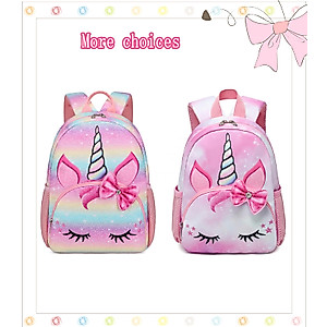 OctSky Unicorn Toddler Backpack Girls Mini Backpack for Kids, Lightweight Preschool Backpack for Kindergarten Little Girls Bookbag With Chest Strap Mini