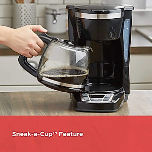 Nozaya 12-Cup Countertop Coffee Maker - Programmable Coffee Machines, Easy to Use & Clean(Black)