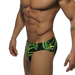 Taddlee Men Swimwear Swim Bikini Briefs Pad Swimsuits Board Surf Shorts Trunks (L,Green)