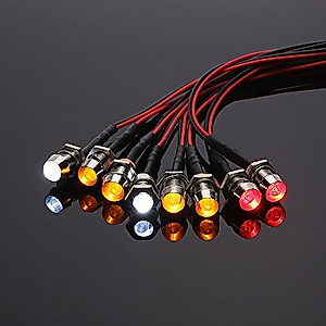 8 LED Light Kit White Red Yellow for 1/10 1/8 Traxxas Redcat RC4WD Tamiya RC Car