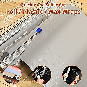 PILIPILI Acrylic 6 IN 1 Foil And Plastic Wrap Dispenser With Bag Storage Organizer for Kitchen Drawer, Food Storage Bag Holder, Compatible With Wrap, Foil, Gallon, Quart, Snack Bags