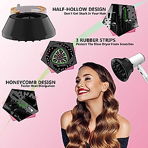 Diffuser Attachment for Hair Dryer, Hair Diffuser, Hair Diffuser for Curly Hair, 2023 Upgrade Universal Collapsible Diffuser for Hair Blow Dryer Travel Gifits Defuzzer Hairdryer for Wavy Women, Black