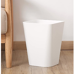 Lawei Set of 3 Plastic Small Trash Can - 1.6 Gallon Square Wastebasket Garbage Can for Home Kitchen Office Bathroom