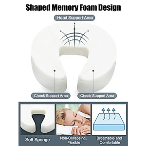 EBANKU Massage Table Face Cradle Cushion, Face Cradle Down Tabletop Massage Kit Adjustable Massage Table Headrest Face Pillow with Platform for Massage Chair SPA Bed (Black)