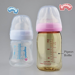 Maymom Dome Caps for Lansino Wide-Mouth Collar Ring, Spectra Wide-Mouth Collar Ring, Pigeon Wide-Mouth Collar Ring. Replace Lansino Bottle Cap, Compatible with Lansinoh Bottle Top, Lansino Bottle Lid